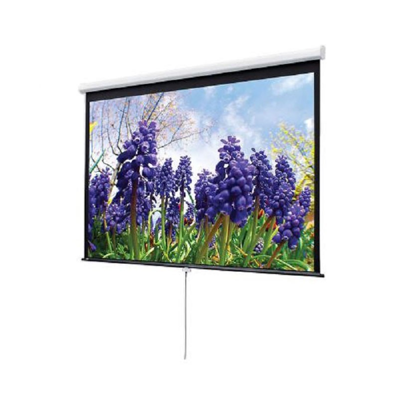 Jual Screen Projector 70" Manual Gantung - Layar Proyektor 70" Tarik ...