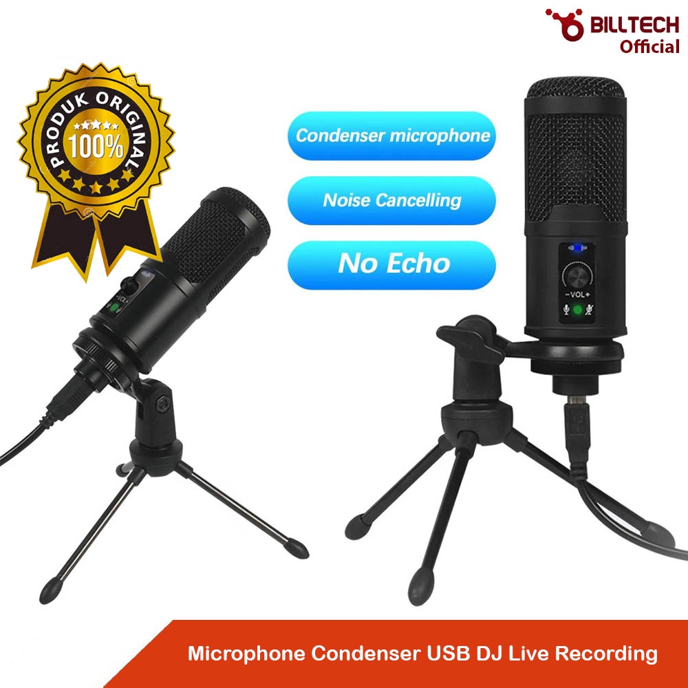 Jual Microphone Condenser USB DJ Live Recording with Stand - BM-65 ...