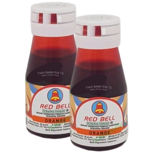 Jual Red Bell Pewarna Pangan Orange 30gr RedBell Pewarna Makanan 30ml ...