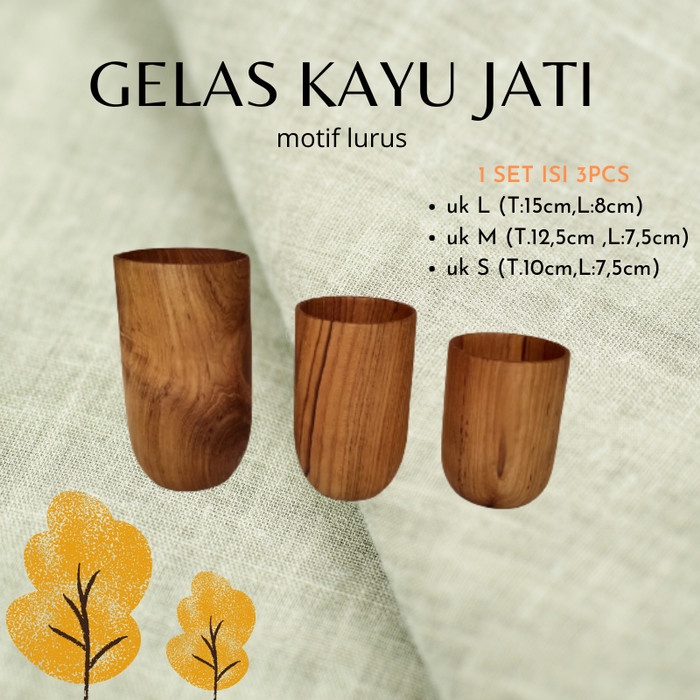 Jual MUG GELAS KAYU JATI / GELAS KOPI / GELAS CAFE / GELAS KAYU JATI ...