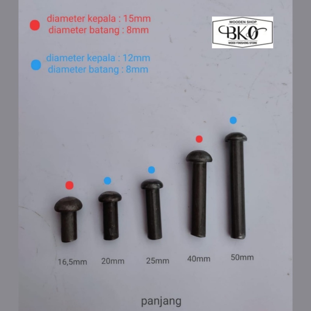 Jual paku Keling / paku jembatan / paku industrial VARIAN (3/8, 1/2, 5/ ...