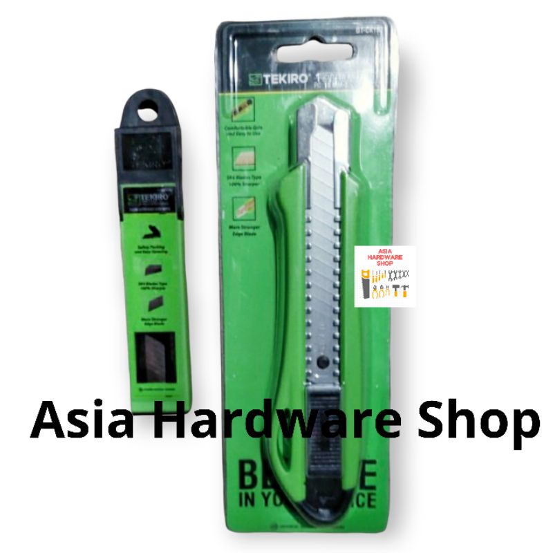 Jual Paket Pisau Cutter Besar 18mm TEKIRO + Isi Refill Cutter Isi 10 ...