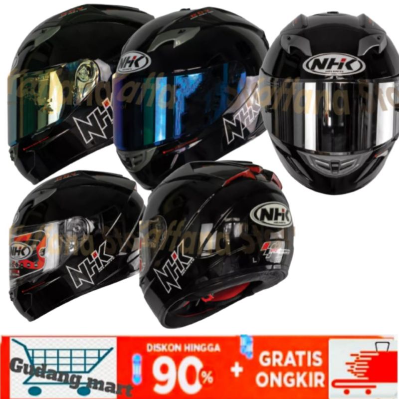 Jual Helm NHK GP1000 Paket Visor Gold Visor Silver Visor Blue Original ...