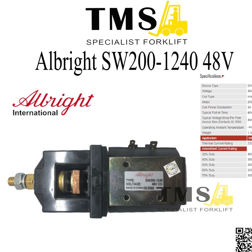 Jual Albright Contactor For Forklift SW200-1240 48V | Shopee Indonesia