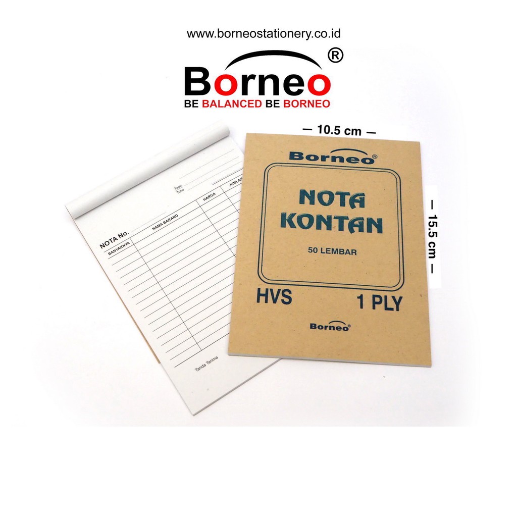 Jual NOTA KONTAN 1 PLY BORNEO NT0005 PACK/NOTA KONTAN K-1 621289556 ...