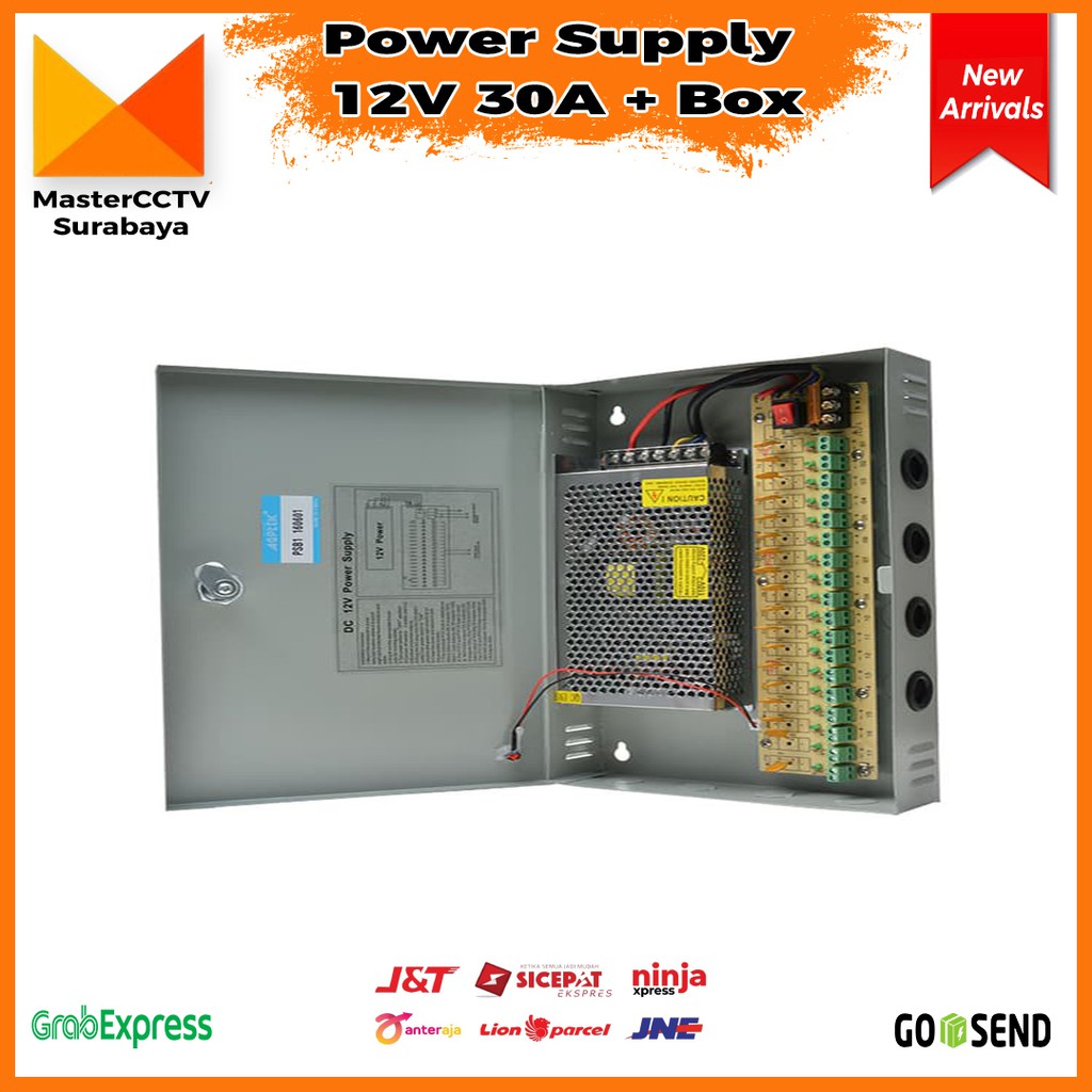Jual PSU Power Supply CCTV 12V 30A Box - PSU Box - | Shopee Indonesia