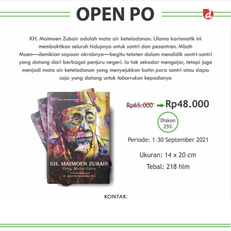 Jual Buku KH. Maimoen Zubair Sang Maha Guru - DIVA Press | Shopee Indonesia