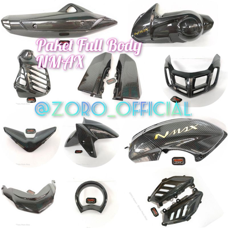 Jual Paket Full Set Body Nmax Cover Carbon Nmax Full Set Carbon ZORO ...