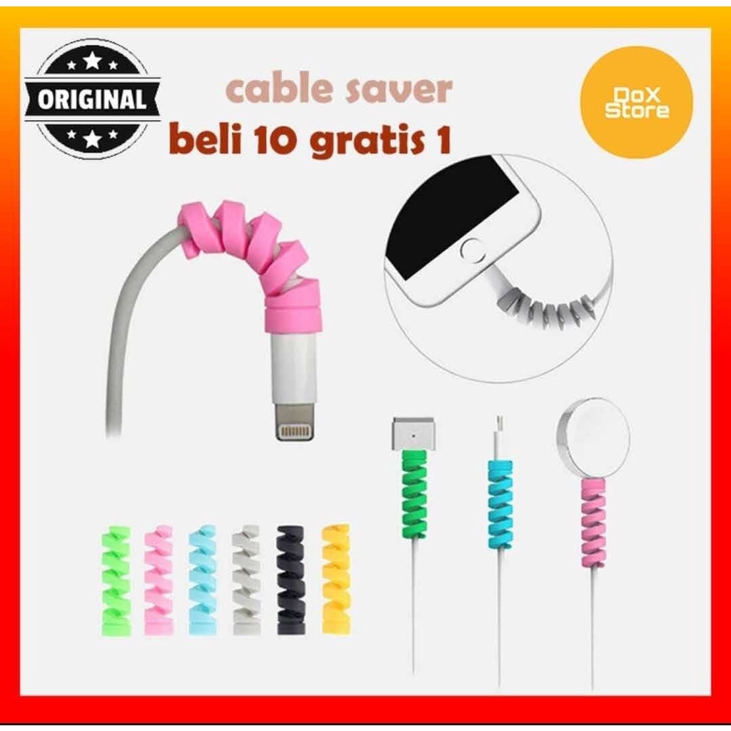 Jual Pelindung Kabel Data Spiral Universal Cable Protector Type C ...