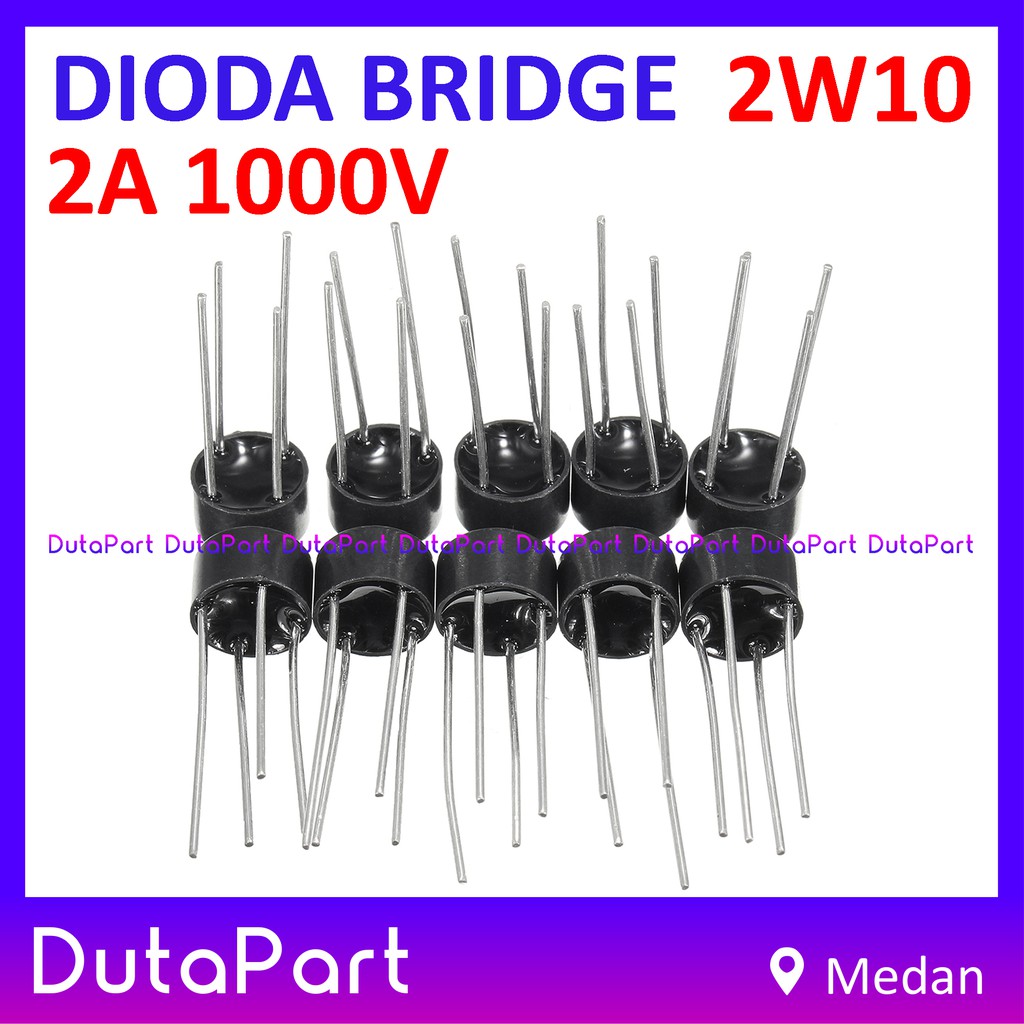 Jual 2W10 2A 1000V Dioda Jembatan Bridge Rectifier Diode Rangkaian 4 ...