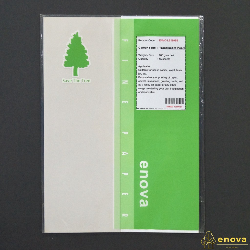 Jual Fancy Art Paper ENOVA | Translucent Pearl | A4 180GSM (Transparan ...