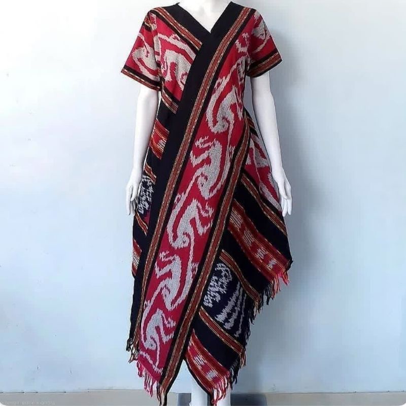 Jual baju batik tenun baju tenun wanita - baju tenun etnik - dress tenun modern - dress etnik ...