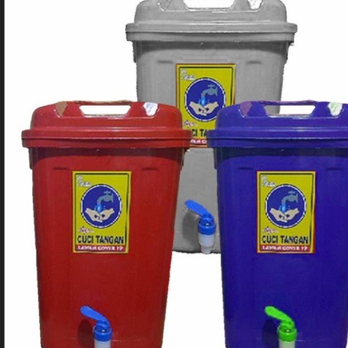 Jual Tong plastik tempat cuci tangan /wudhu crown kapasitas 20 liter ...