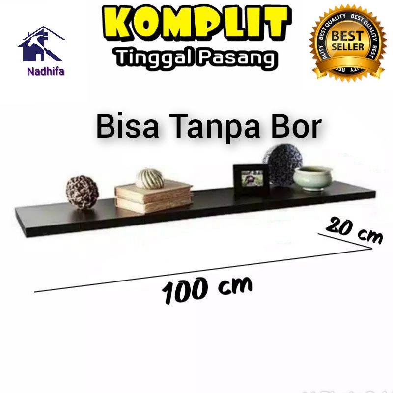 Jual Ambalan dinding (1pcs ) P60_70__80_100cm x L20cm x T2cm Termurah di Ambalan Dinding ...