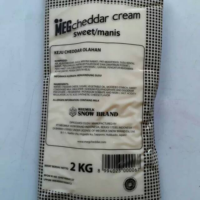Jual MEG CHEDDAR CREAM SWEET 2 KG | Shopee Indonesia