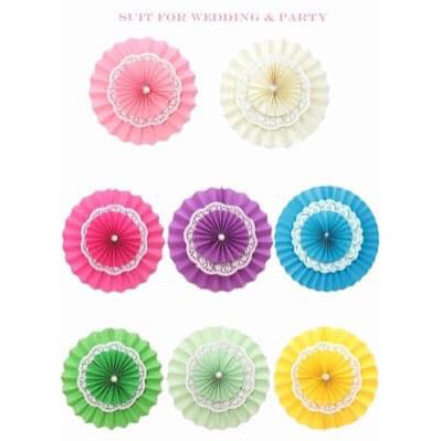 Jual paper fan renda / paper flower lace / pompom kertas 20cm | Shopee ...