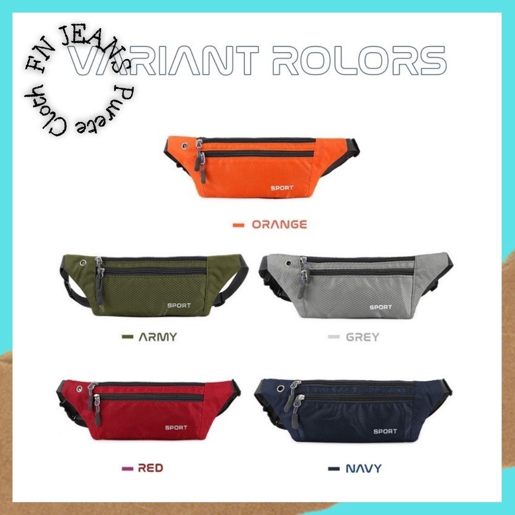 Jual FNJEANS Waist Bag Running Belt | Tas Pinggang Olahraga Jogging ...