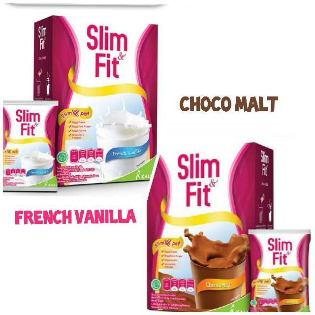 Jual Susu Slim Fit Meal Replacement Choco Malt / Vanilla 1 kotak (6x ...