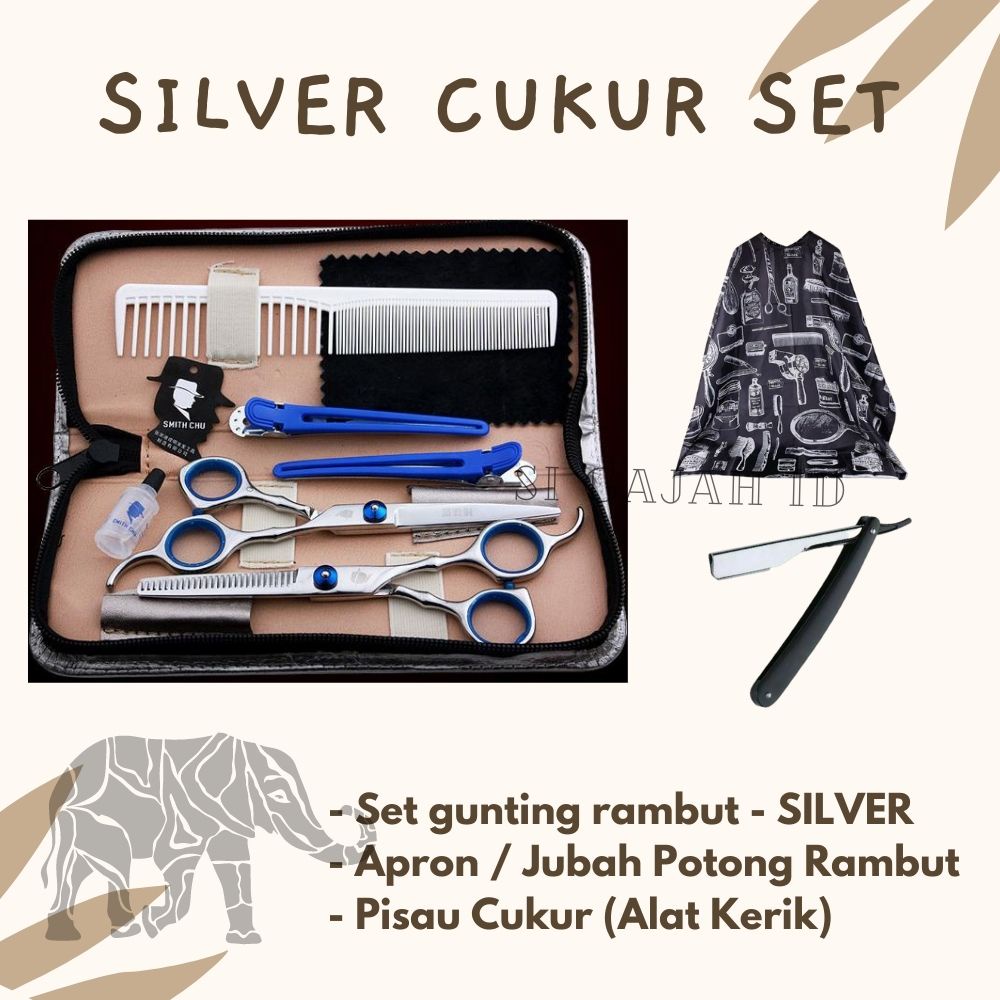 Jual Set Alat Gunting Potong Rambut Premium Salon Barbershop ...