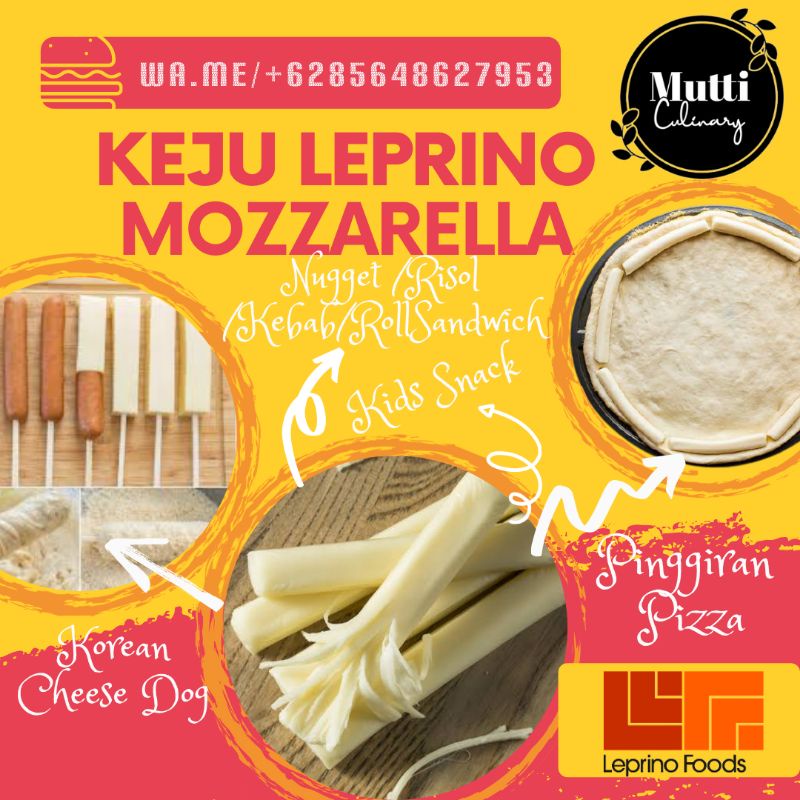 Jual Keju Mozzarella Stick Leprino String cheese Bahan Corndog ...