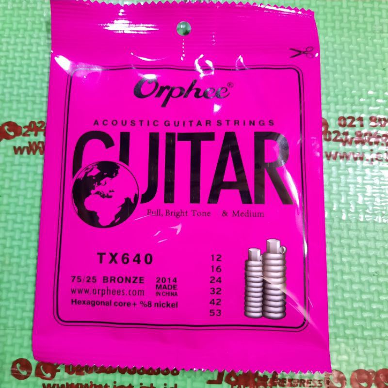 Jual senar gitar orphee TX640 akustik 012 satu set original | Shopee ...