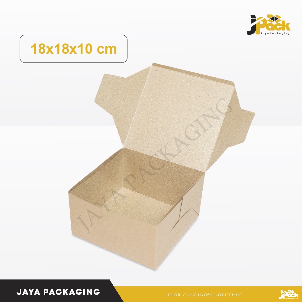Jual Paper Kraft Box 18x18x10 cm (BA 23 K04) Paperkraft/boxkue ...