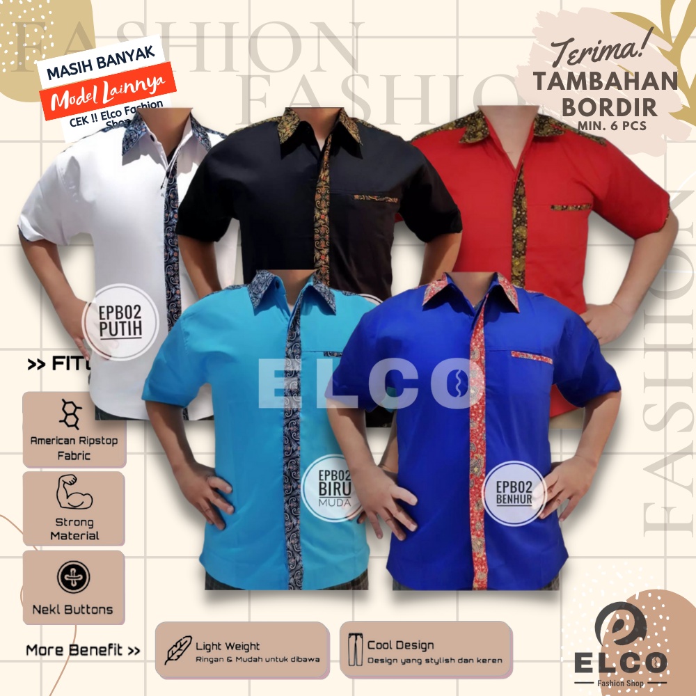 Jual Seragam kemeja baju kerja list batik baju pdh kombinasi kantor ...