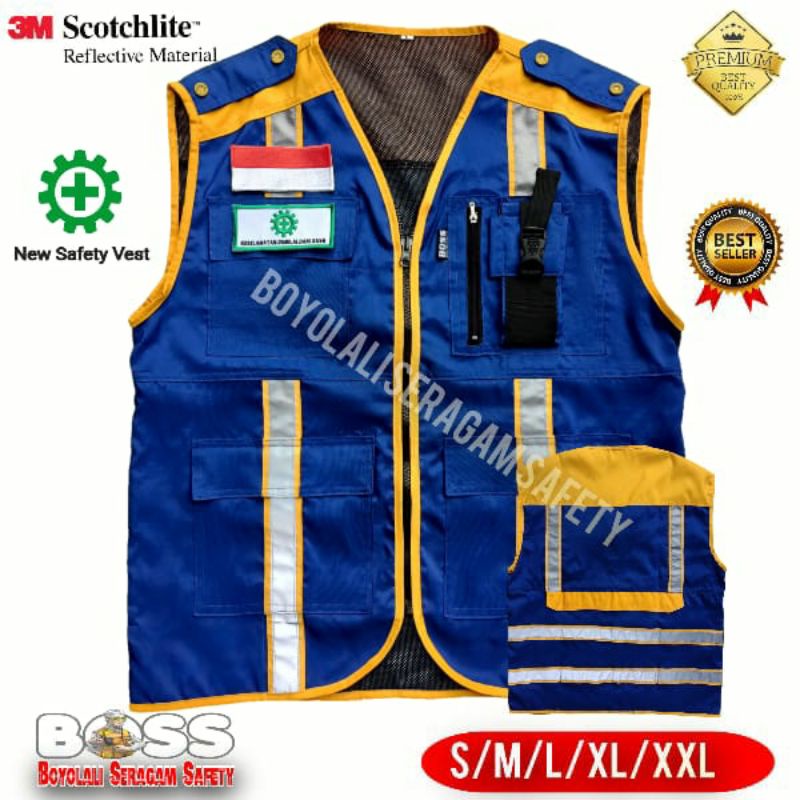 Jual ROMPI KERJA SAFETY TERBARU KOMBINASI 3M SCOTLITE FREE LOGO ...