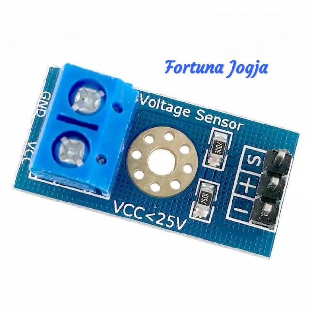 Jual Sensor Tegangan Voltage DC 0-25v Pendeteksi Volt Arduino Raspberry ...