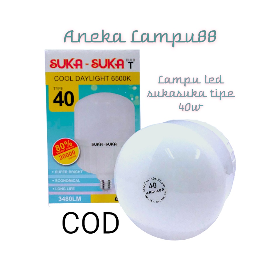 Jual LAMPU LED 40 WATT PUTIH SNI - BOHLAM JUMBO 40W - LAMPU LED ...