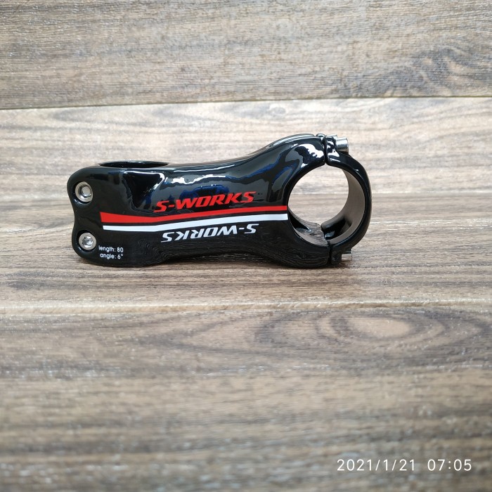 Jual Stem S-Works Specialized Carbon 80mm 6 Degrees OS - Stem Road Bike ...