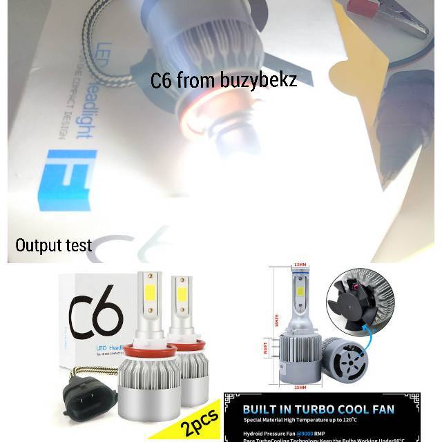 Jual LAMPU LED HEADLAMP FOGLAMP H11 H8 H9 H16 HB3 H4 HIR2 H1 H7 H3 C6 COB SEPASANG | Shopee ...