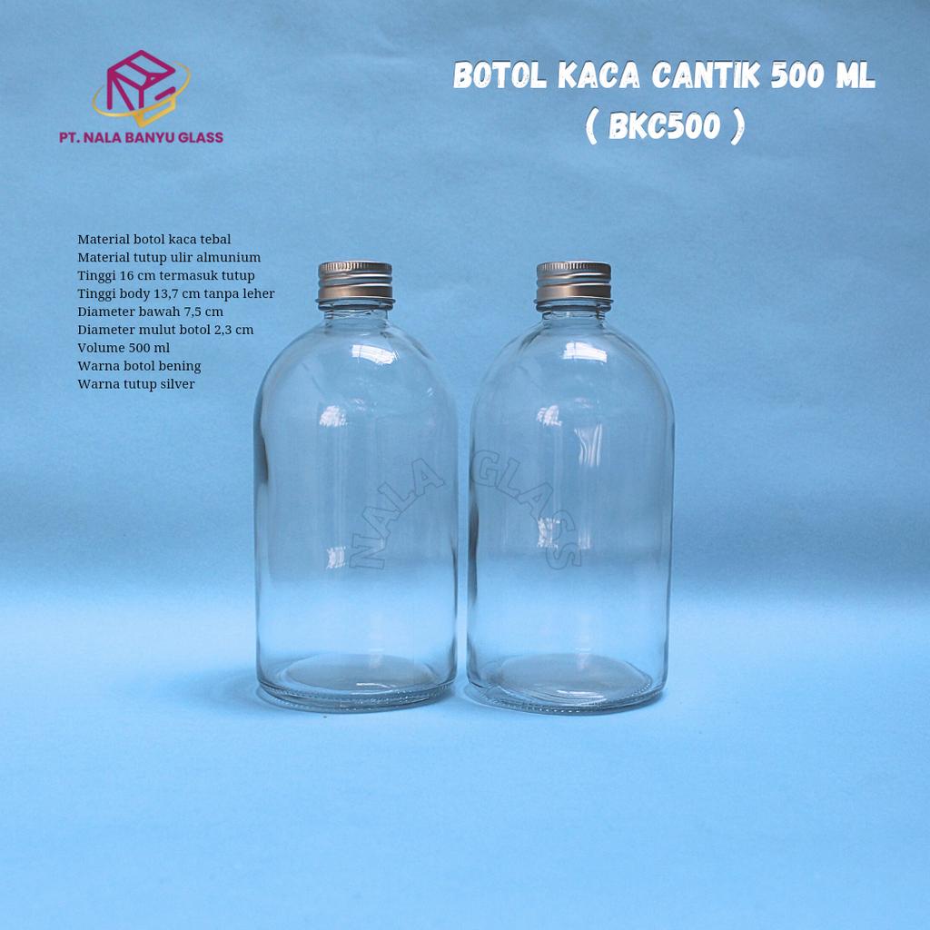 Jual BKC500 botol kaca 500ml / botol kaca juice / botol kopi / botol ...