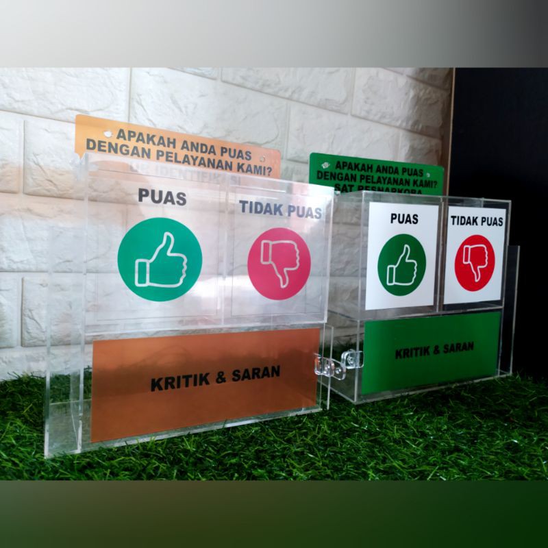 Jual Kotak Saran Box Masukan Instansi Custom Bahan Akrilik Clear Bening ...