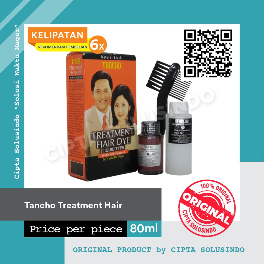 Jual Cat Rambut Tancho - Pewarna Rambut Hitam Natural Besar 80ml ...