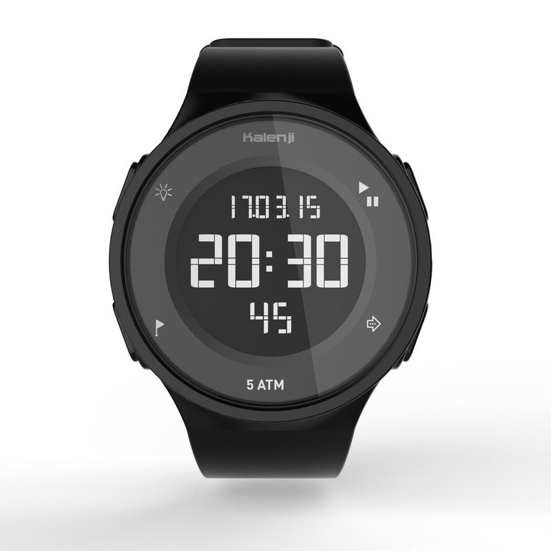 Jual Jam Tangan Lari Running W500 M Stopwatch Black | Shopee Indonesia
