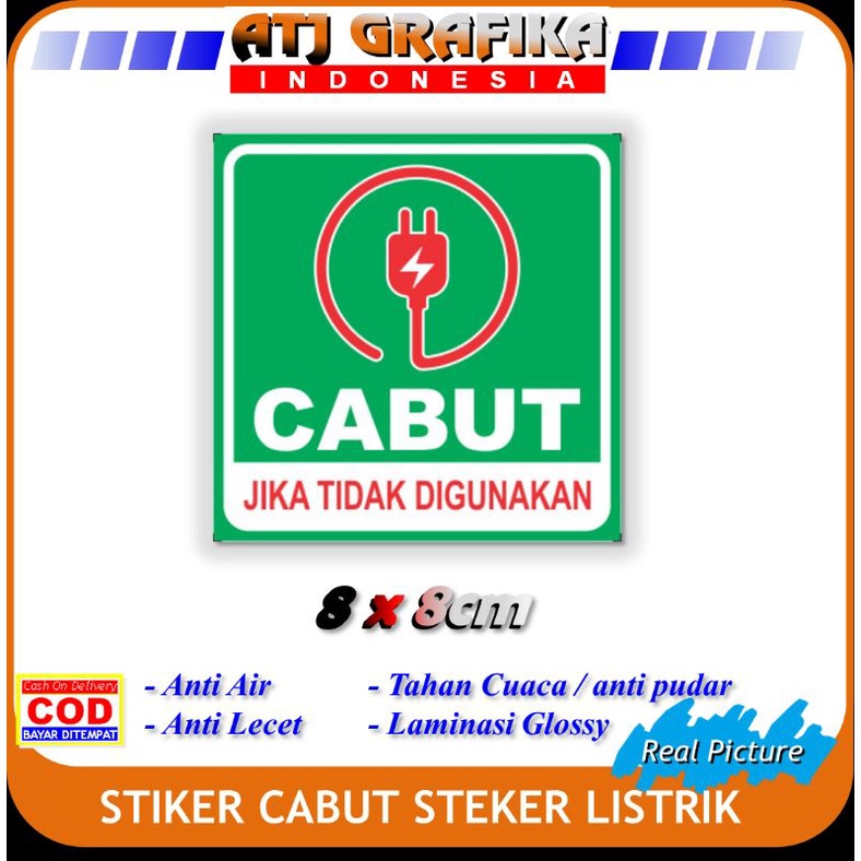 Jual Stiker cabut colokan listrik stop contact steker lampu sticker ...