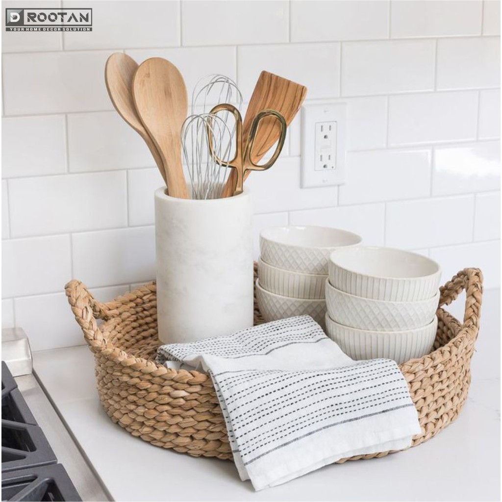 Jual TRAY BULAT RANGKA BESI/TRAY ANYAMAN ECENG GONDOK/NAMPAN BULAT ...