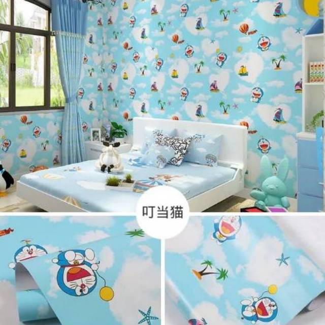 Jual Wallpaper Sticker dinding doremon awan 10m x 45cm | Shopee Indonesia
