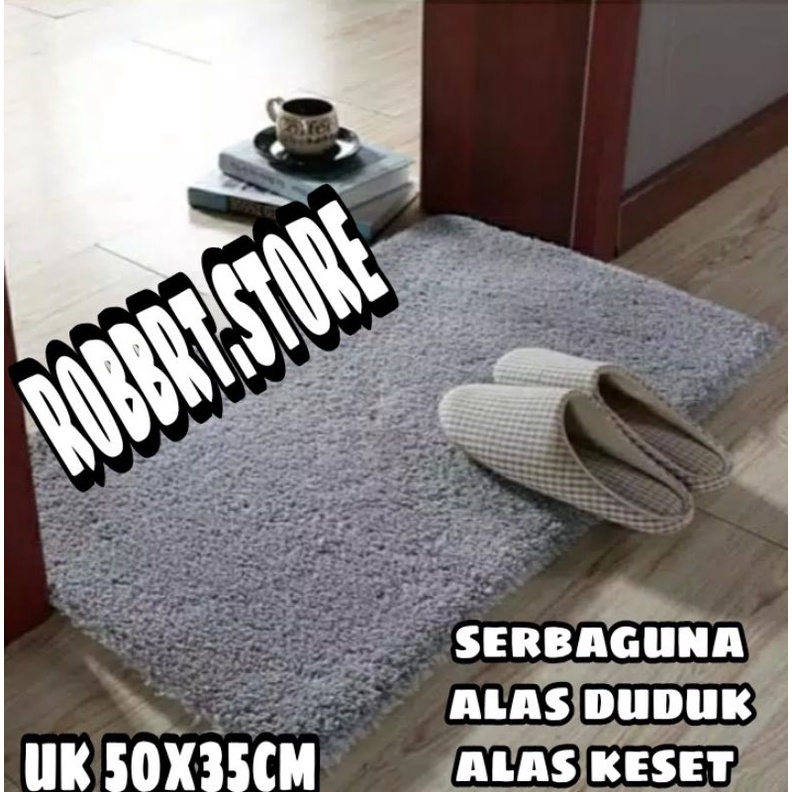 Jual KESET BULU SERBAGUNA 50X35CM SUPER TEBAL 3.5CM ANTISLIP BINTIK ...