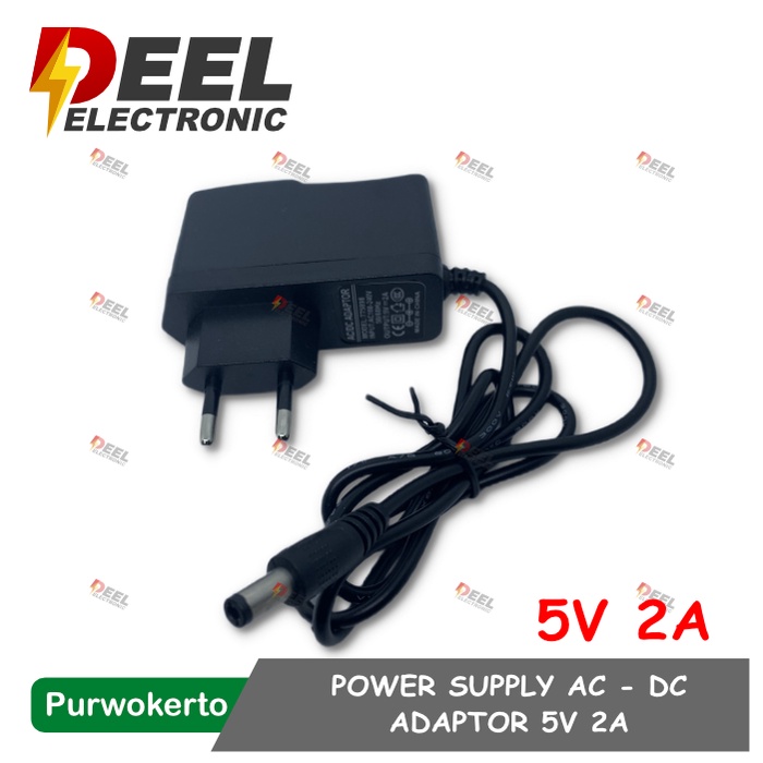 Jual ADAPTOR 5V 2A VDC POWER SUPPLY AC 220V TO DC JACK MALE 2,1X5,5MM ...