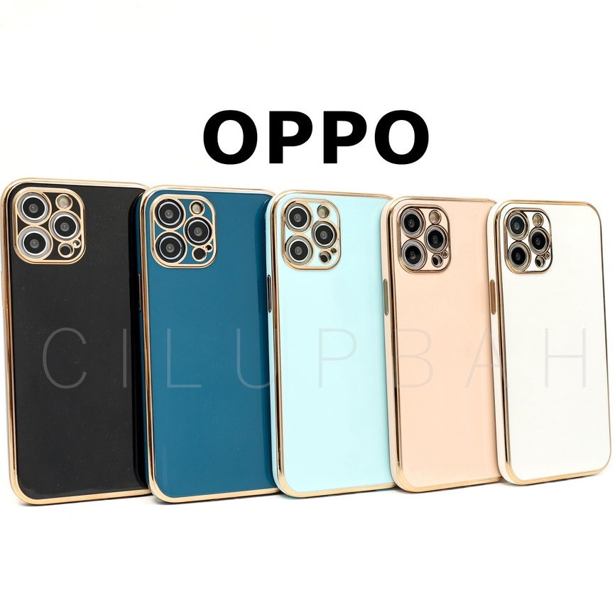 Jual 6D Plating List Full Lens Cover Soft Case (2) Oppo A1K A54 A74 A16 ...