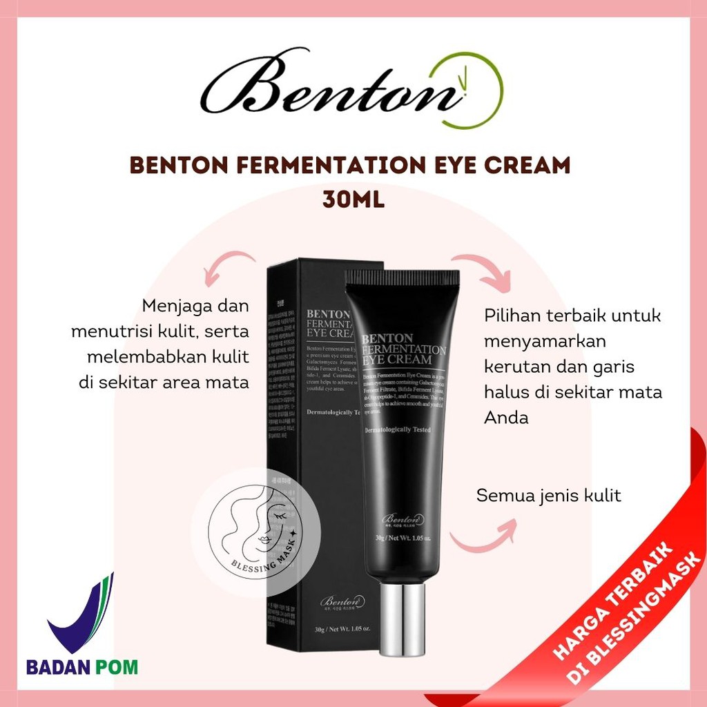 Jual Benton Fermentation Eye Cream 30ml | Shopee Indonesia