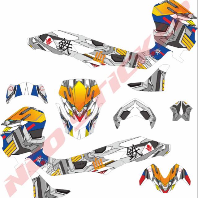 Jual Sticker All New NMAX 2020 Fullbody Gundam Barbatos | Shopee Indonesia