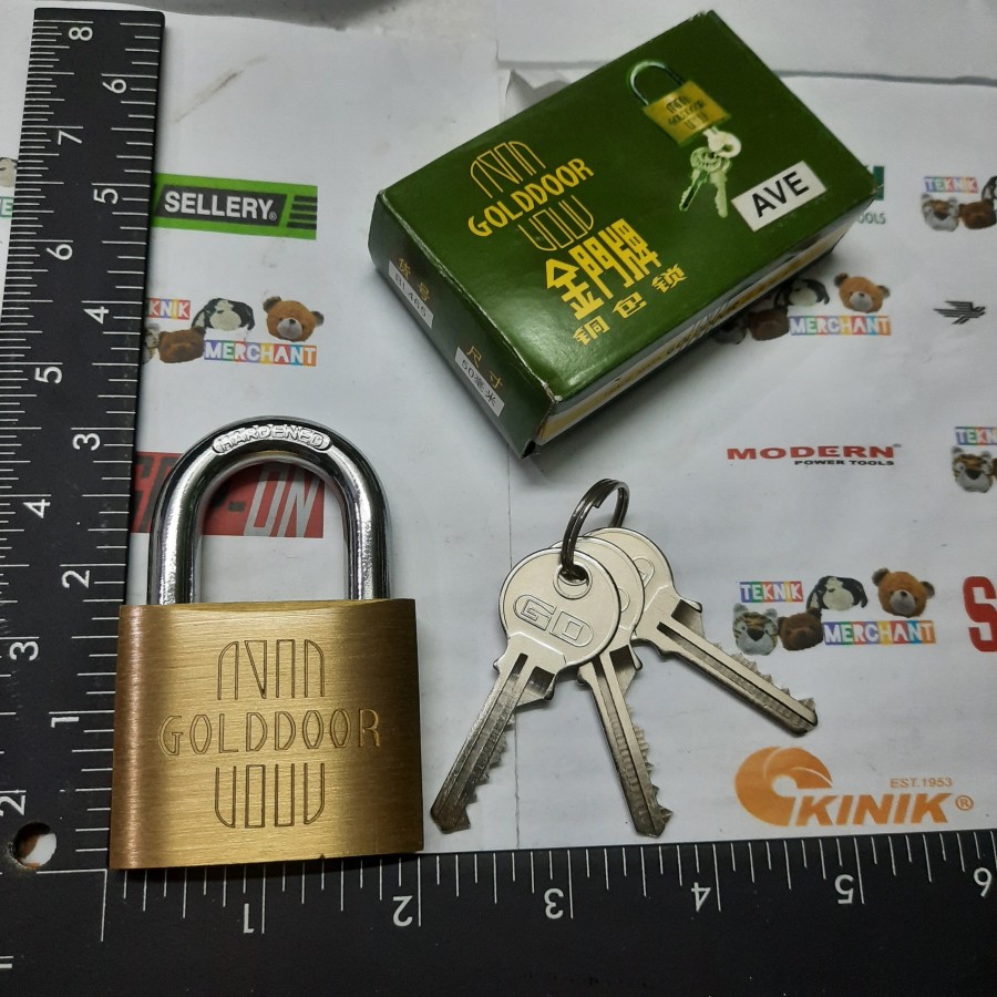 Jual Gembok Kuningan Asli 50mm Golddoor / Gold Door 50 mm | Shopee ...