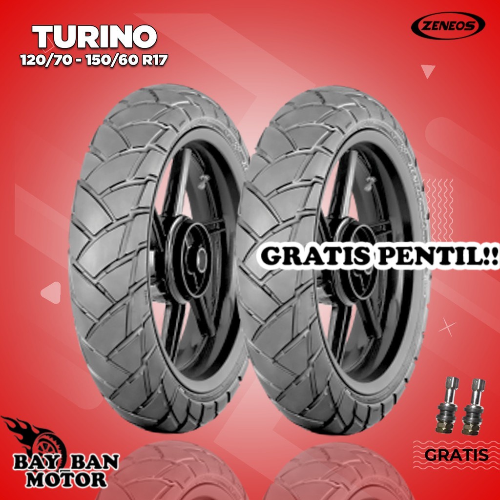 Jual Paket Ban Motor MOGE (Motor Batangan) // ZENEOS ZN33 TURINO 120/70 ...