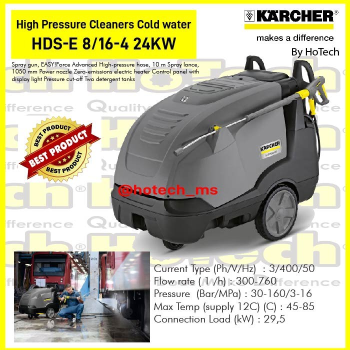 Jual KARCHER HDS-E 8/16-4 M 24 kW HOT WATER HIGH-PRESSURE CLEANERS | Shopee Indonesia
