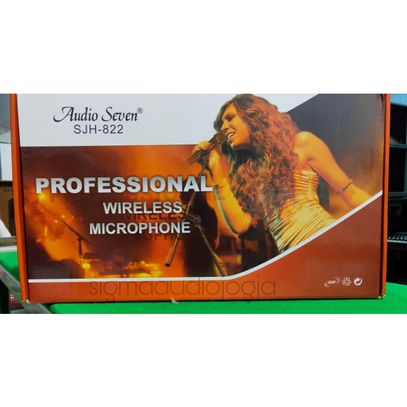 Jual Wireless Mic Audio Seven SJH-882 Komplit Murah Clip On Handle ...