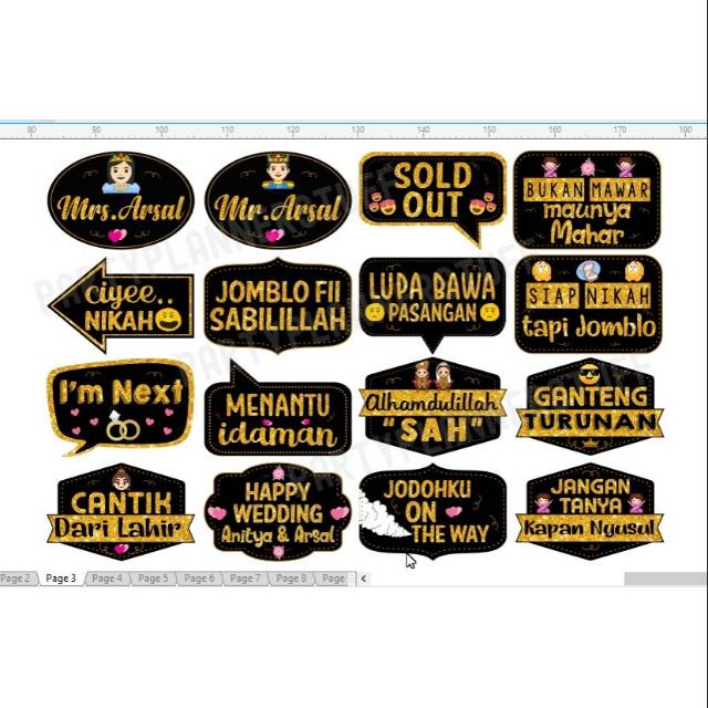 Jual Photobooth property black gold aksesoris foto wedding perlengkapan ...