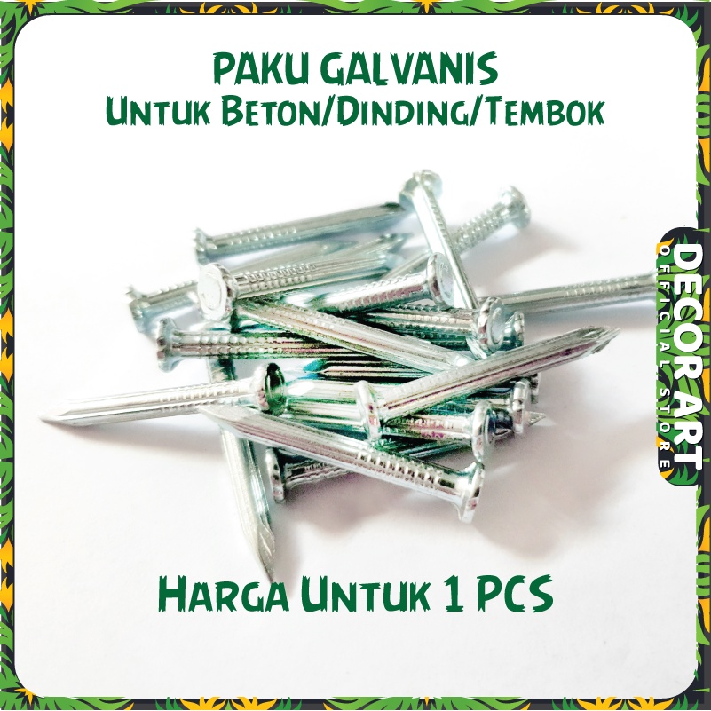 Jual 1 Pcs - Paku Tembok Dinding Beton Galvanis 3-4 cm Serbaguna (Kd ...